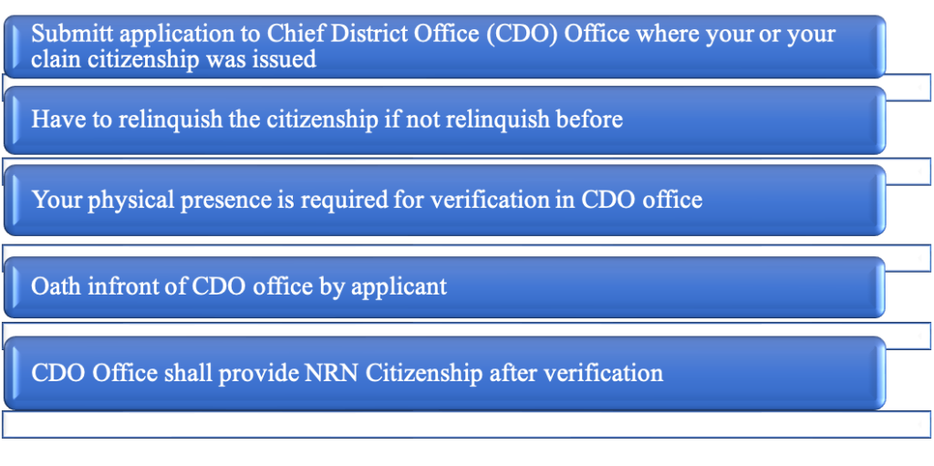 Process of Applying NRN Citizenship in Nepal